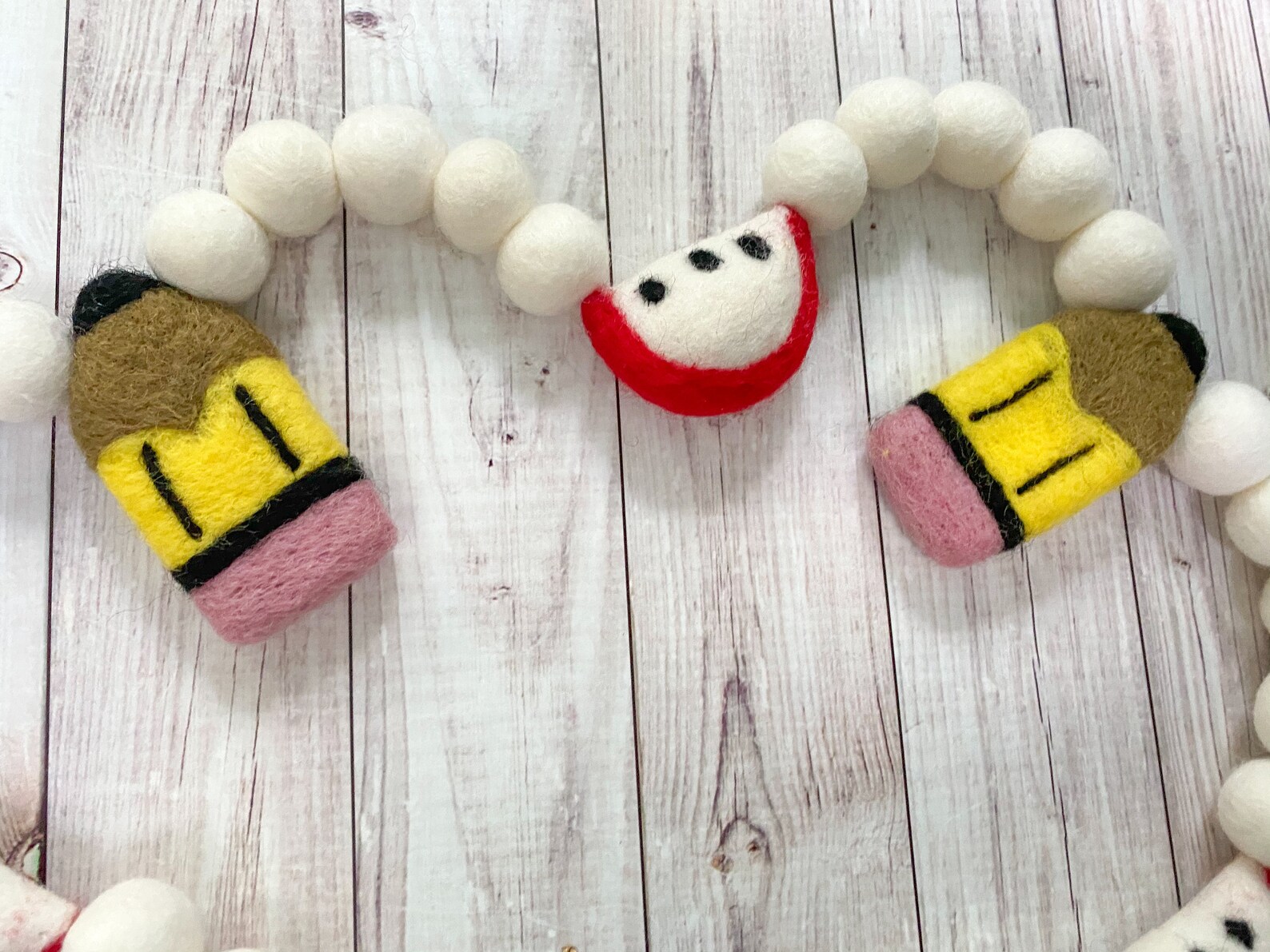 Teacher Garland, Felt Ball Garland, Teacher Decor, Teacher Gift ...
