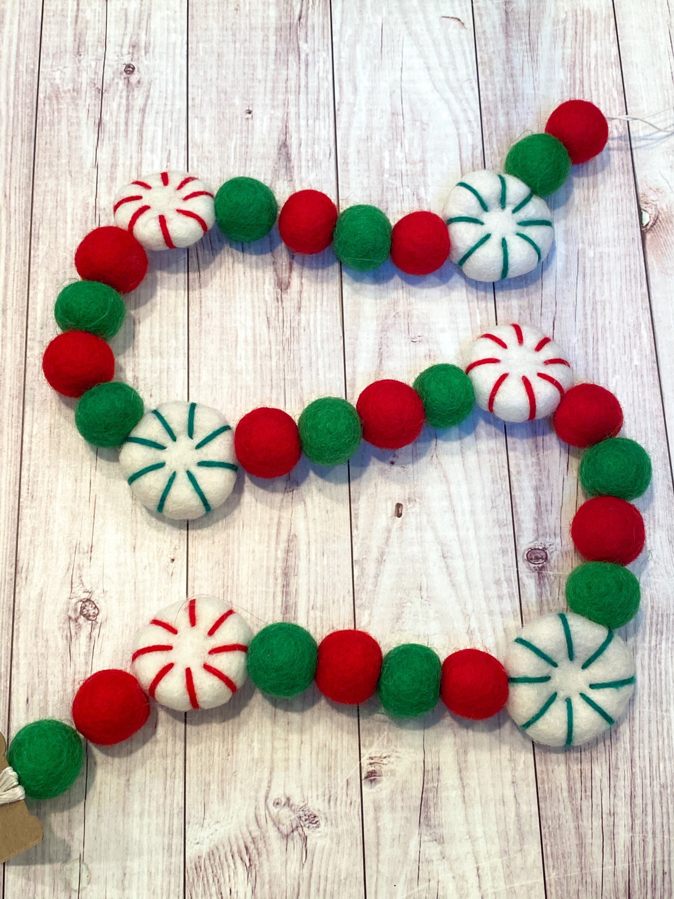 Christmas Garland Peppermint Garland Christmas Decor - Etsy
