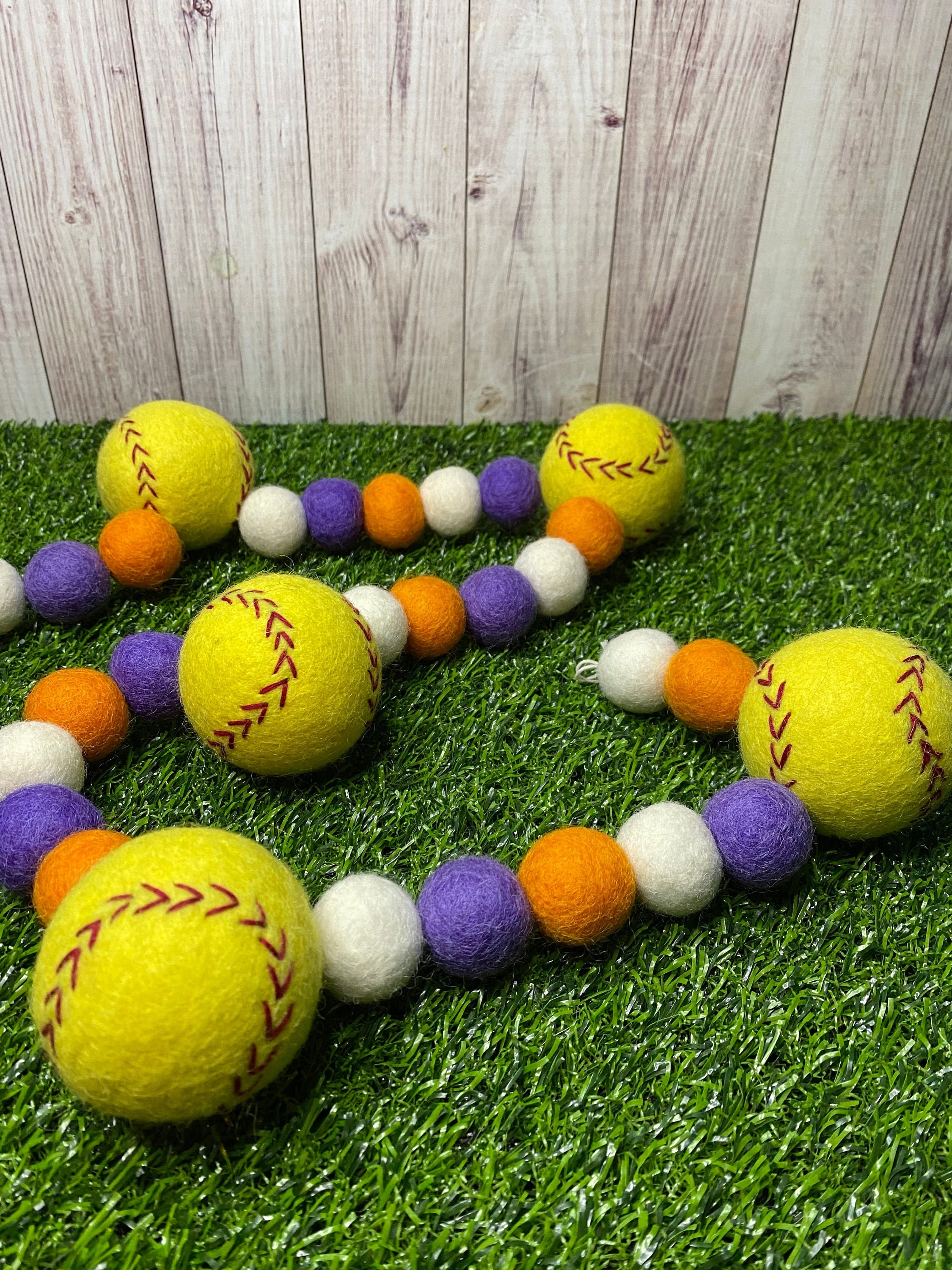 Softball Garland, Softball Decor, Team Colors, Softball Theme, Softball ...