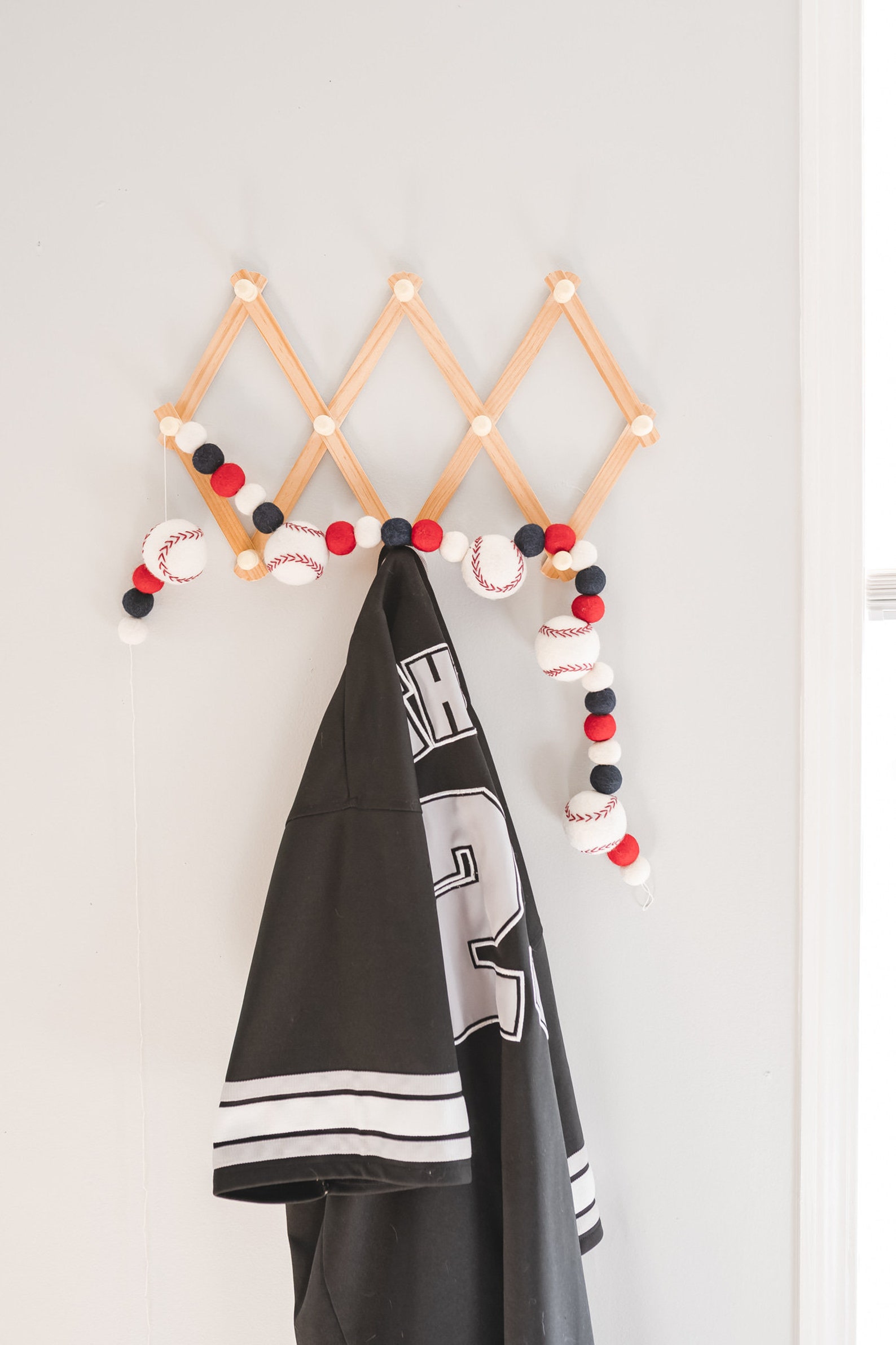 Baseball Garland, Baseball Teams, Felt Ball Garland, Sports Garland ...