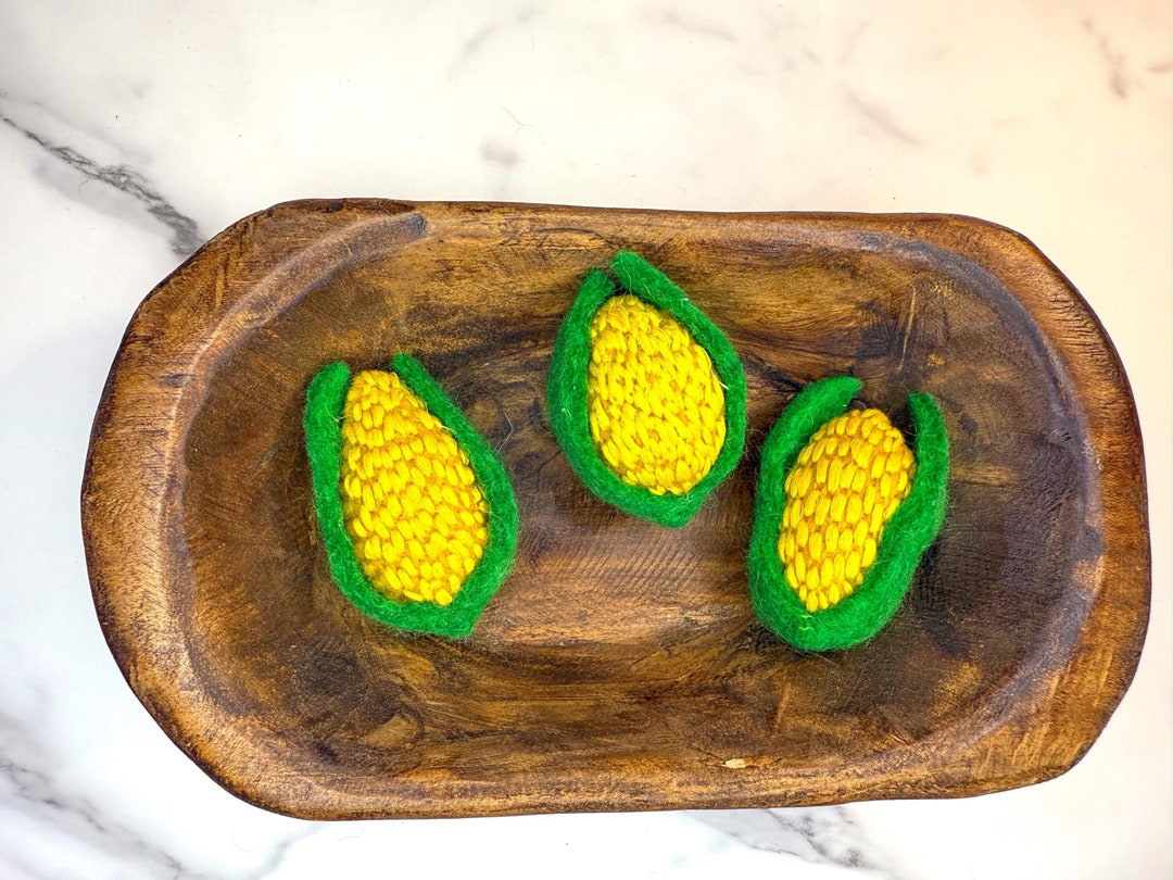Felt Corn, Felted Food, Felt Food, Realistic Food, Felt Play, Sensory ...