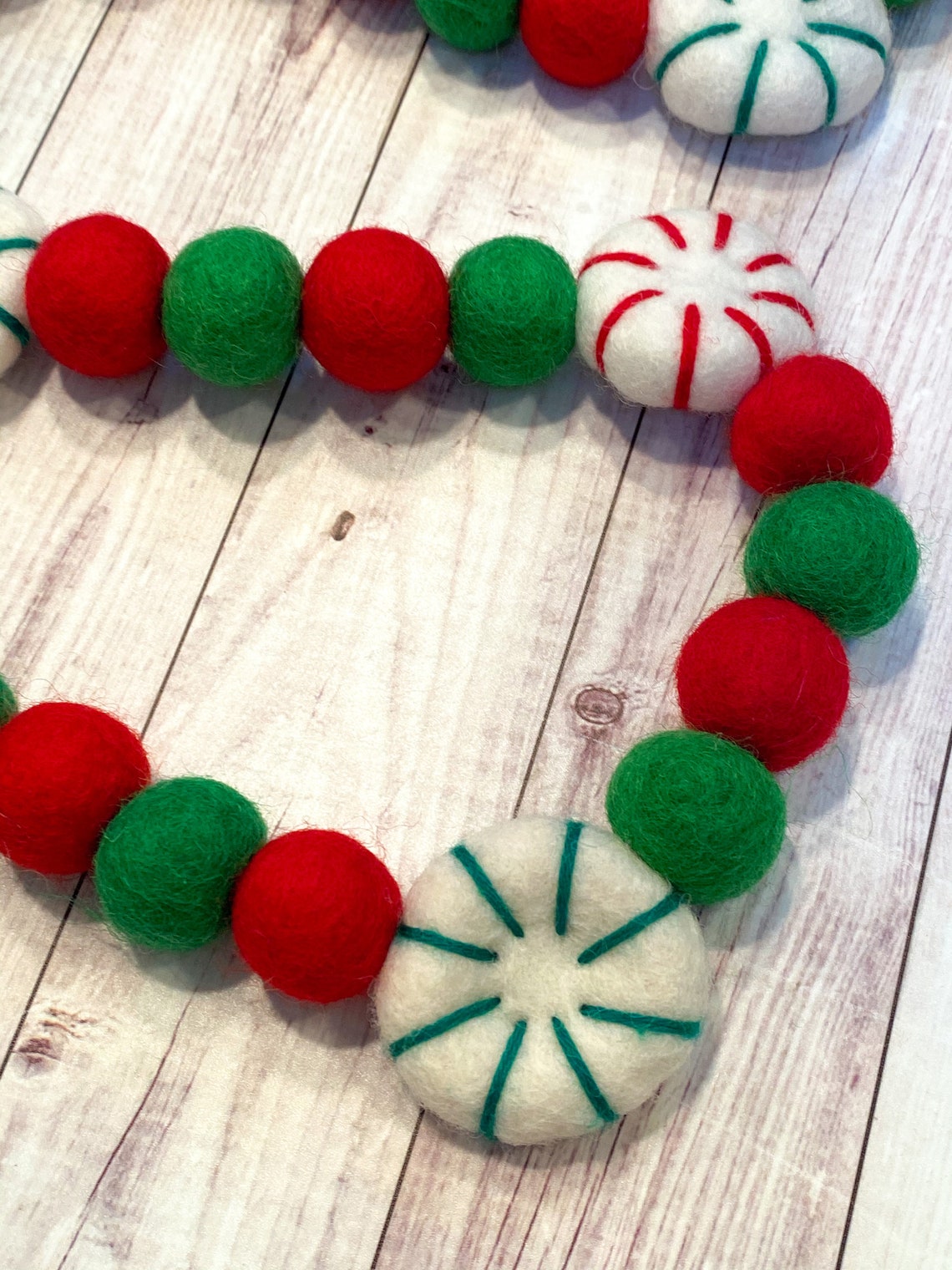 Christmas Garland, Peppermint Garland, Christmas Decor, Peppermint ...