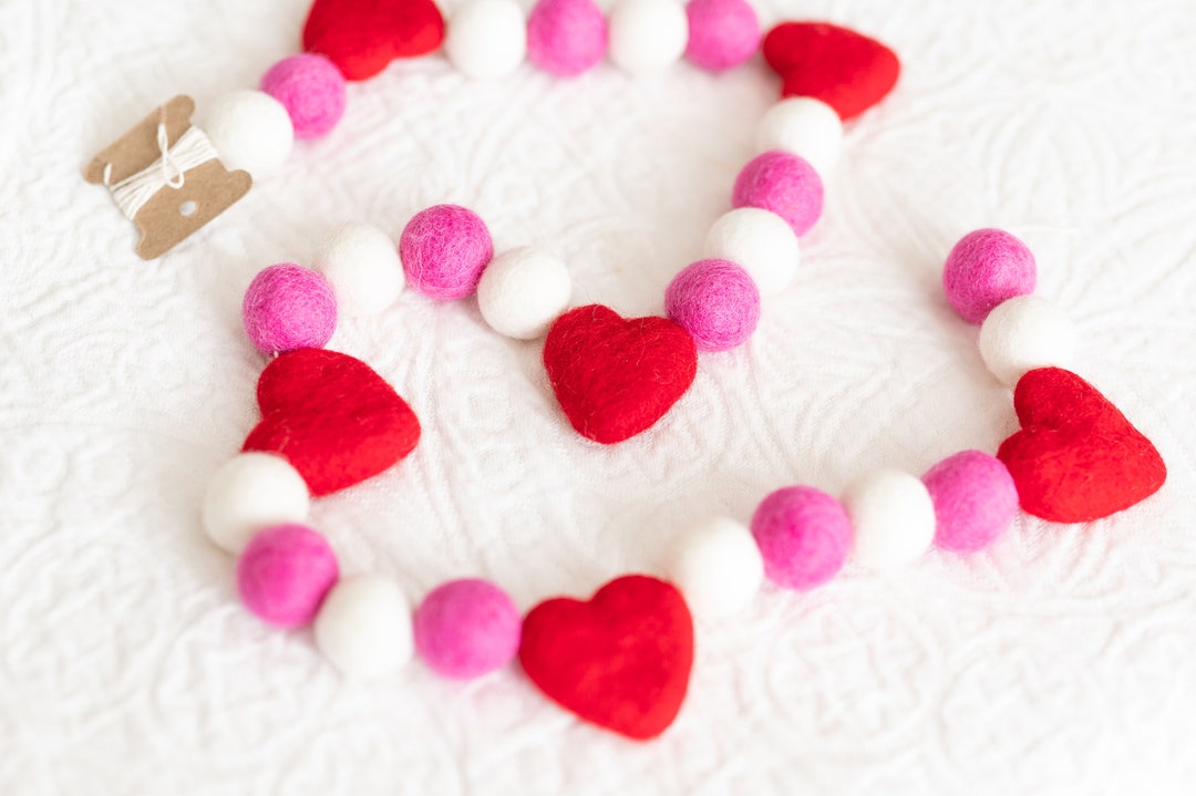 Valentine's Garland, Valentine's Day Garland, Heart Garland, Valentine ...