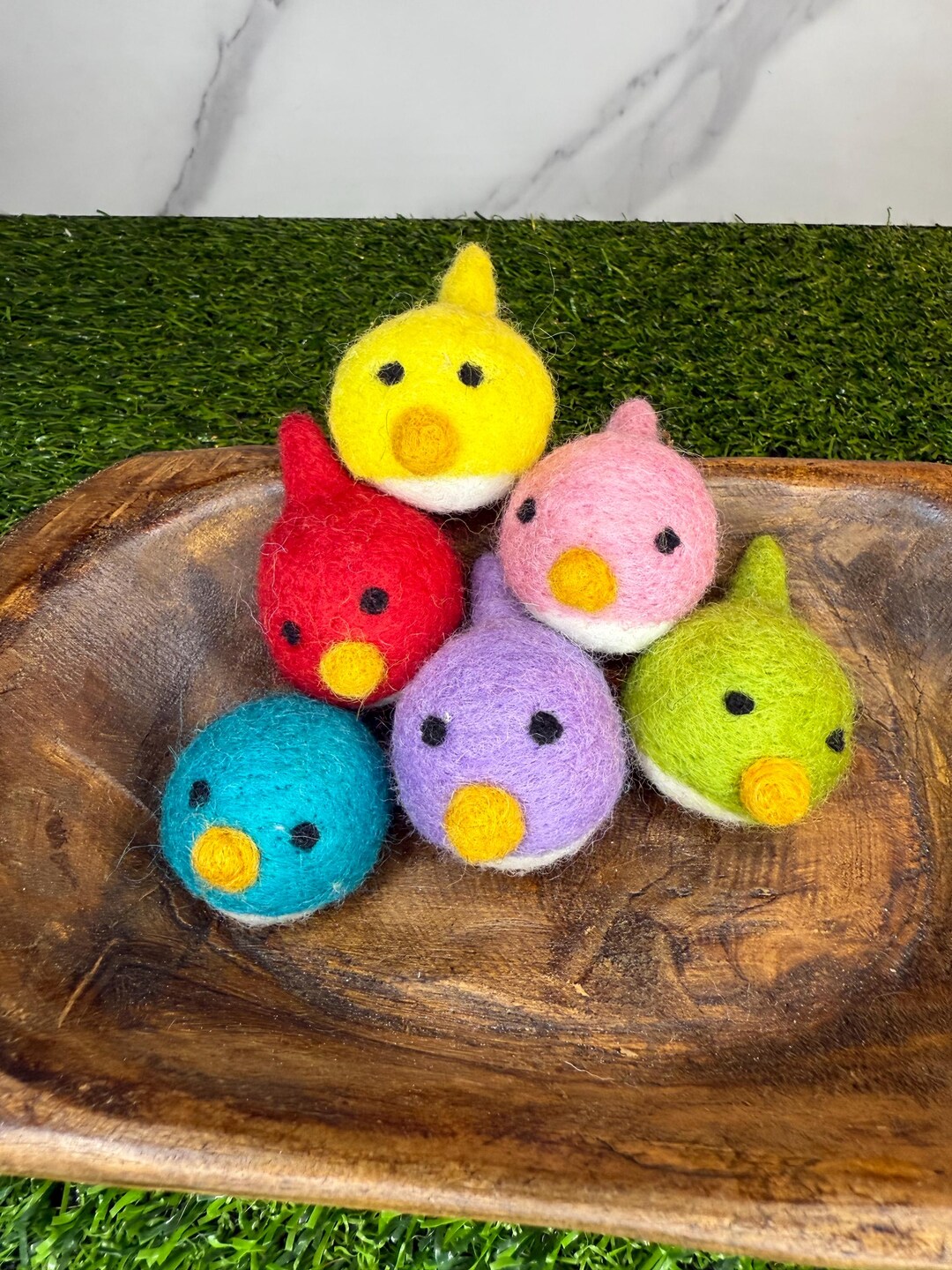 Felt Birds, Felted Animals, Wool Animals, Colorful Birds, Bird Decor ...