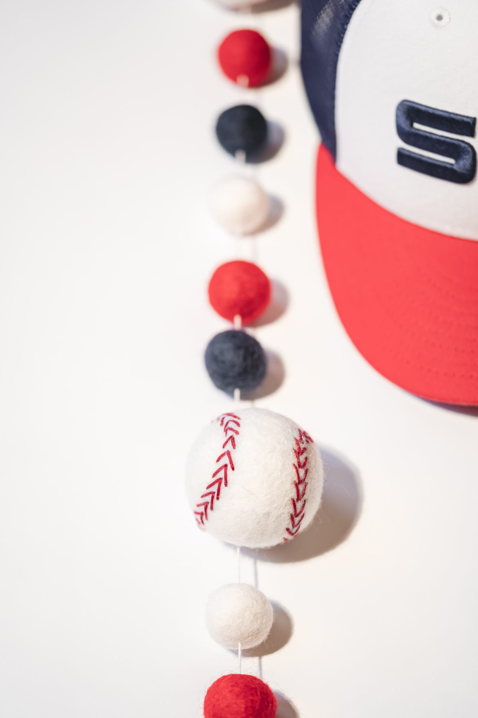 Baseball Garland, Baseball Teams, Felt Ball Garland, Sports Garland ...