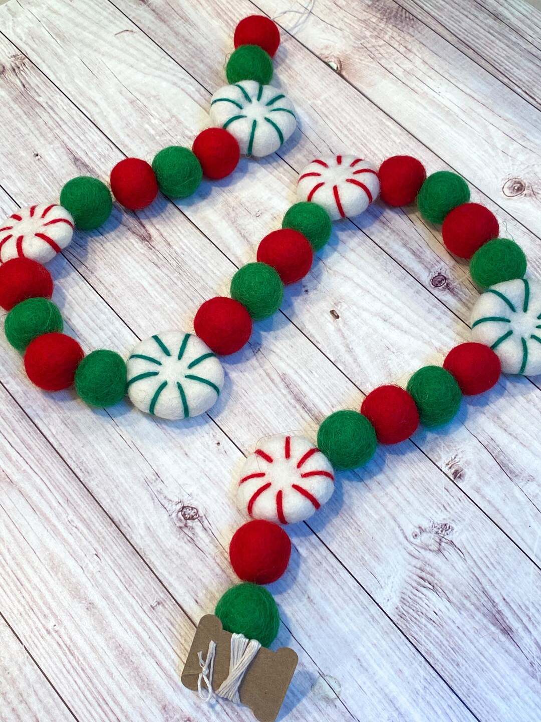 Christmas Garland, Peppermint Garland, Christmas Decor, Peppermint ...