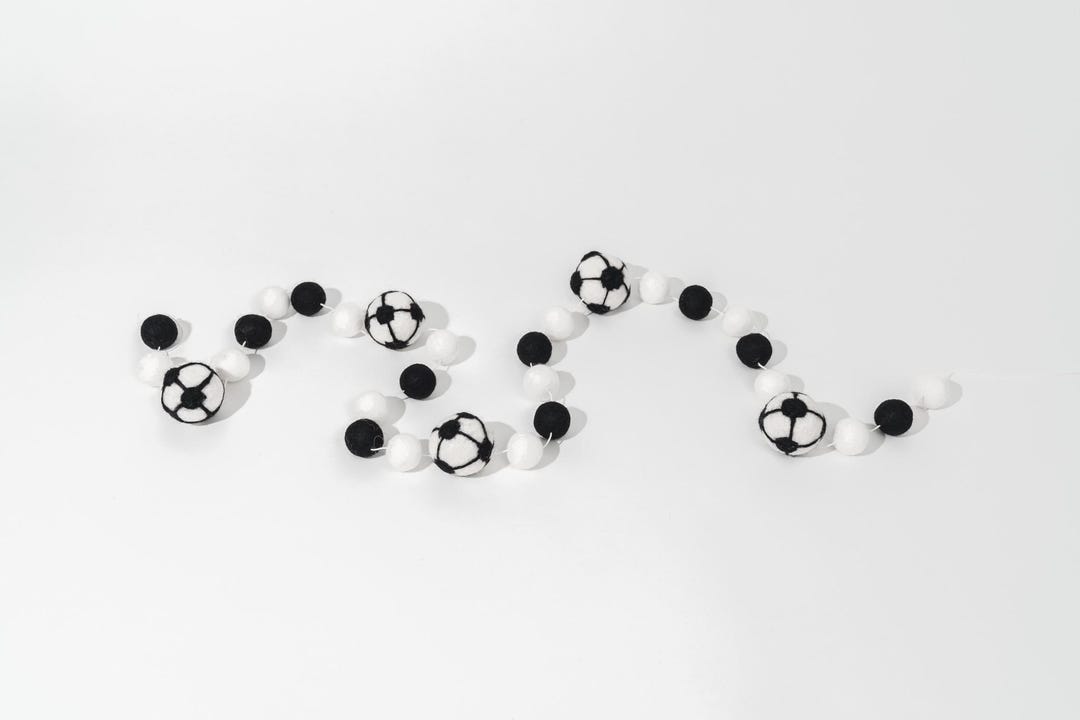 Soccer Garland, Felt Soccer, Felt Garland, Sports Garland, Team Garland ...