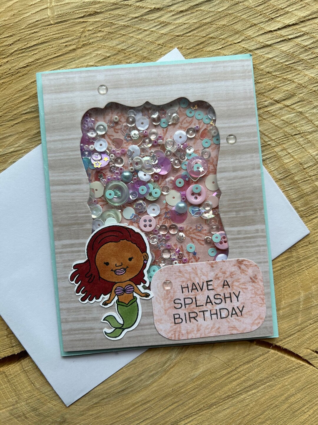 Mermaid Card, Mermaid Party, Mermaid Greeting, Mermaid Theme, Mermaid ...