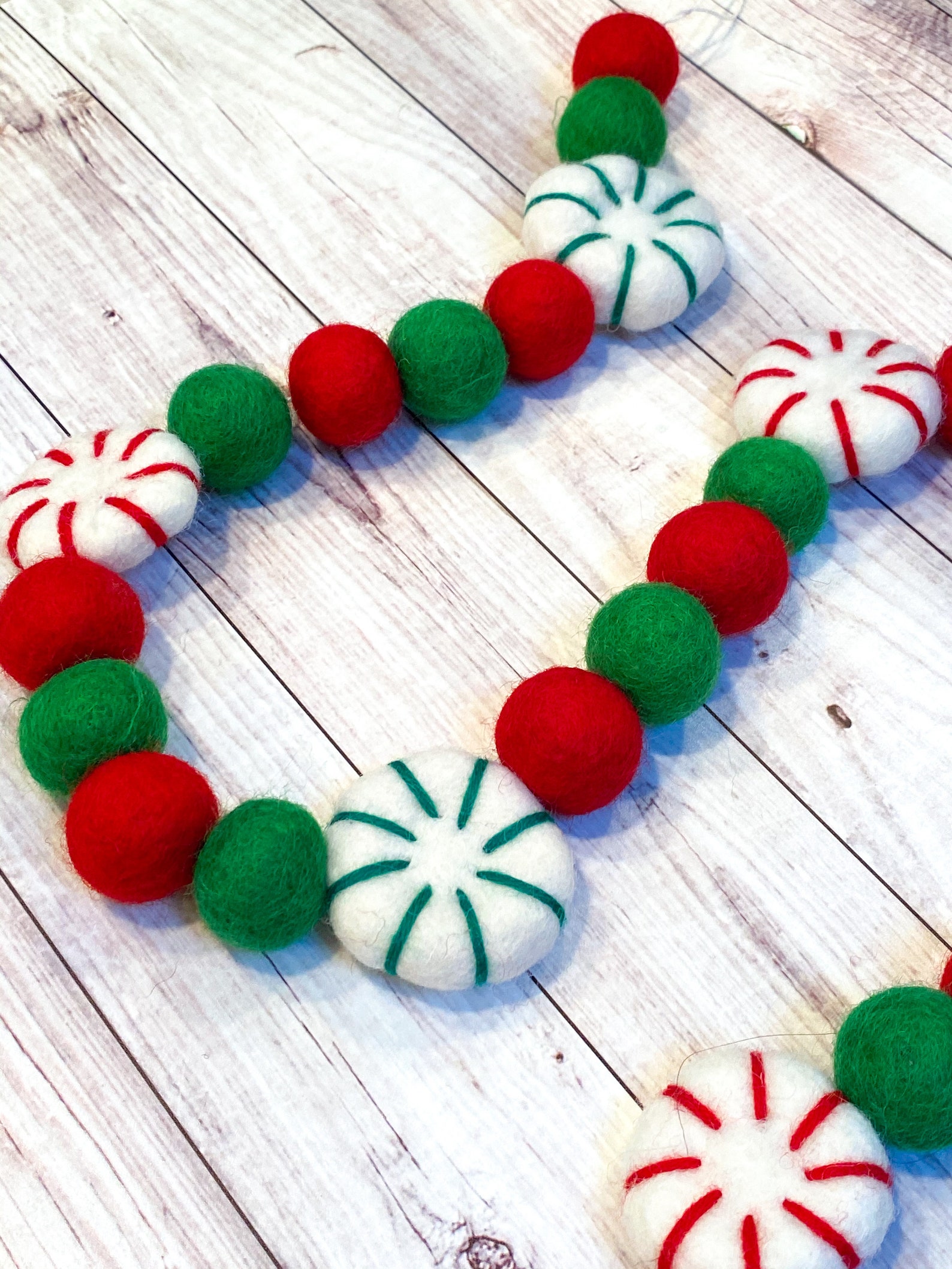Christmas Garland, Peppermint Garland, Christmas Decor, Peppermint ...