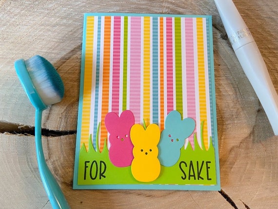 Peep card for peep's sake peep greeting card Easter | Etsy