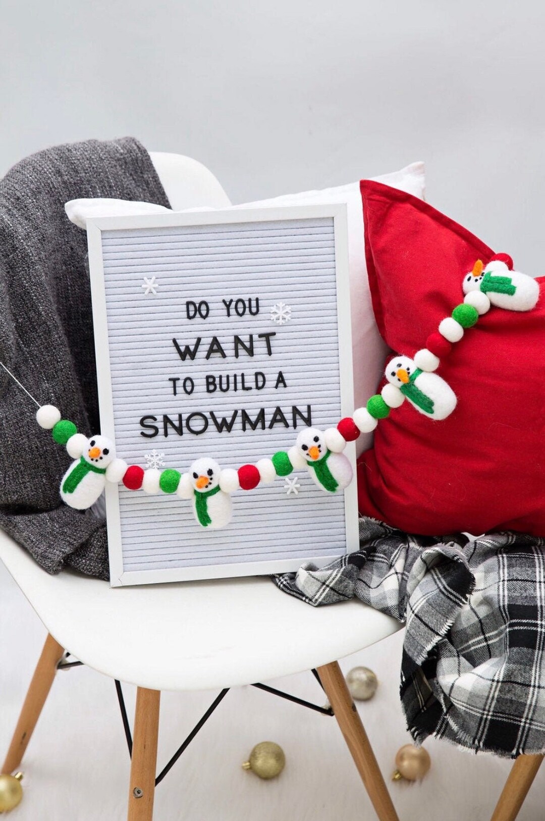 Snowman Garland, Snowman Decor, Snowman Christmas, Christmas Garland ...