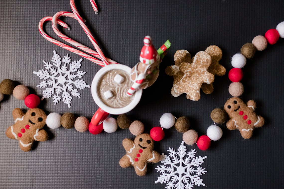 Gingerbread garland gingerbread decor Christmas garland | Etsy