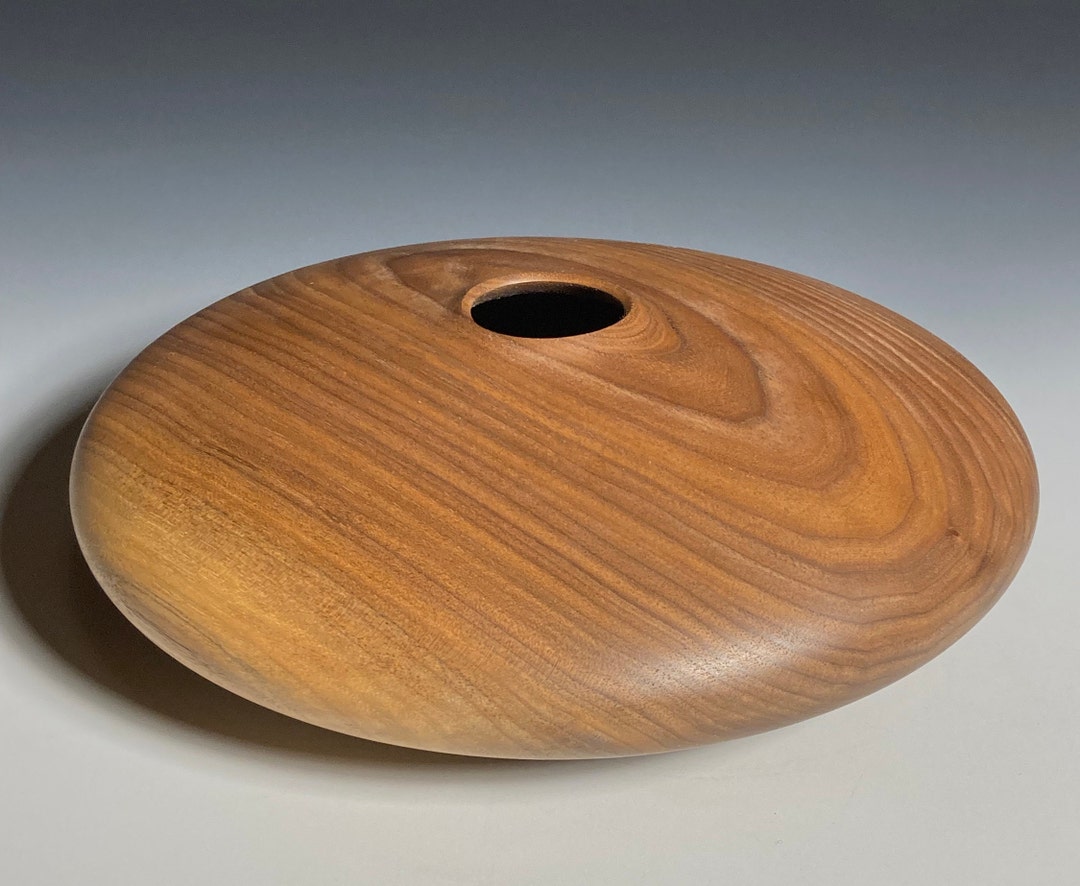 Handturned Walnut Vessel Vase Hollow Form Art Piece - Etsy
