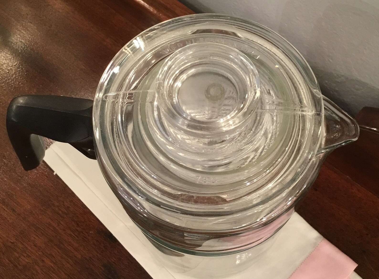 PYREX Coffee Percolator Made in USA Glass Pot, Bakelite Handle, GLASS ...