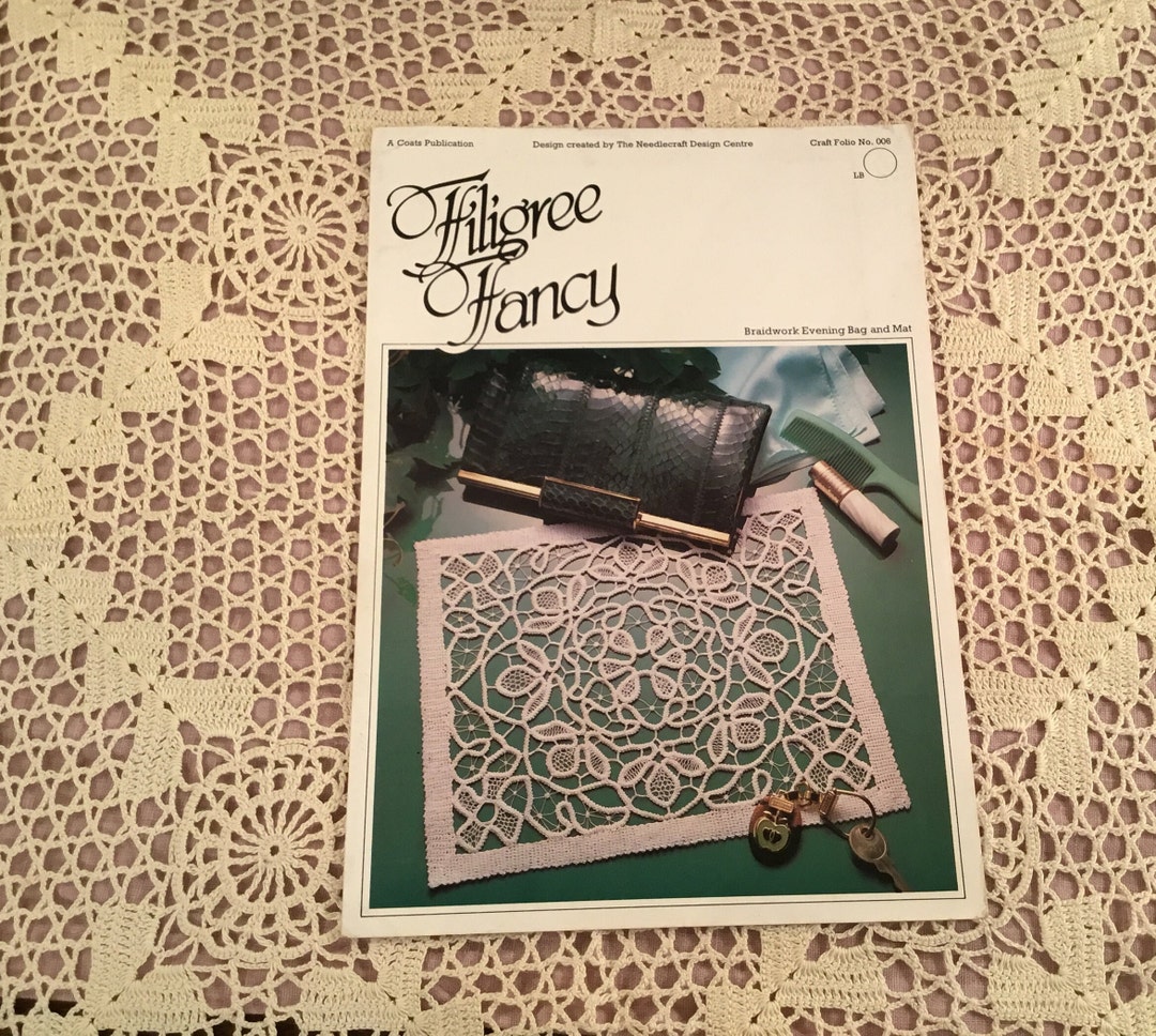 J & P Coats Braidwork With Crochet Filigree Fancy Leaflet With Detailed ...