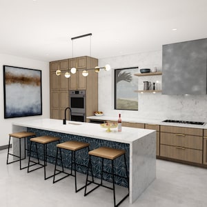 Custom Kitchen Design, Realistic Rendering, 3D Interior Modeling ...