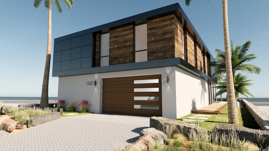 Residential Exterior Rendering, Realistic Rendering, 3D Exterior ...