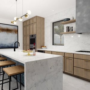 Custom Kitchen Design, Realistic Rendering, 3D Interior Modeling ...