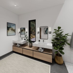 Custom Bathroom Design, Realistic Rendering, 3D Interior Modeling ...