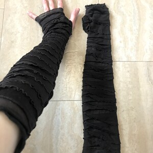 Black Mummy Arm Warmers Womens Bandage Gloves Ghost Halloween Costume ...