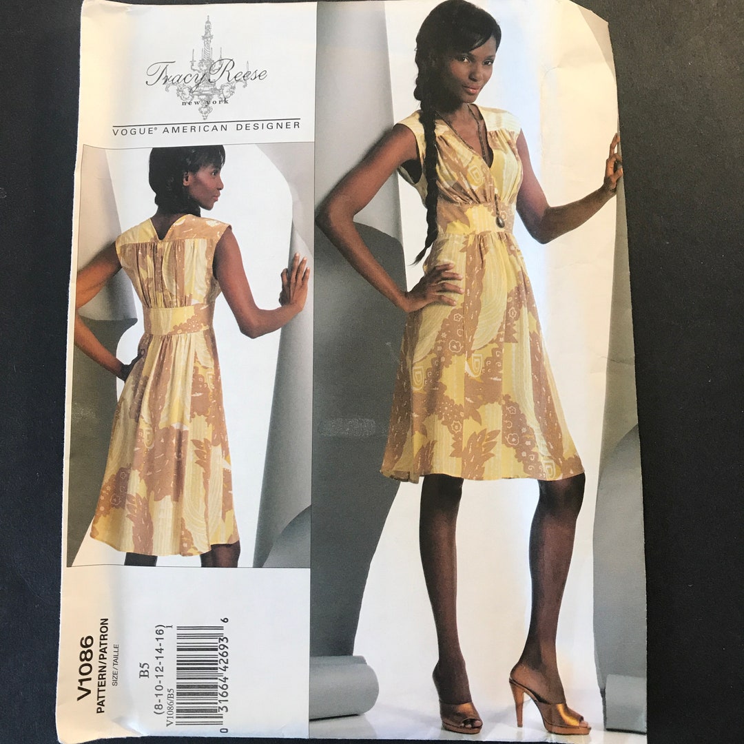 Vogue Designer Sewing Pattern Tracy Reese V1086 Size 8 10 12 14 16 Wrap ...