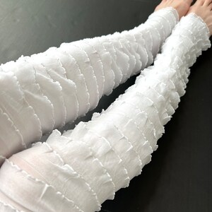 White Mummy Leg Warmers Ruffle Knee Socks Mummy Halloween Costume Over ...