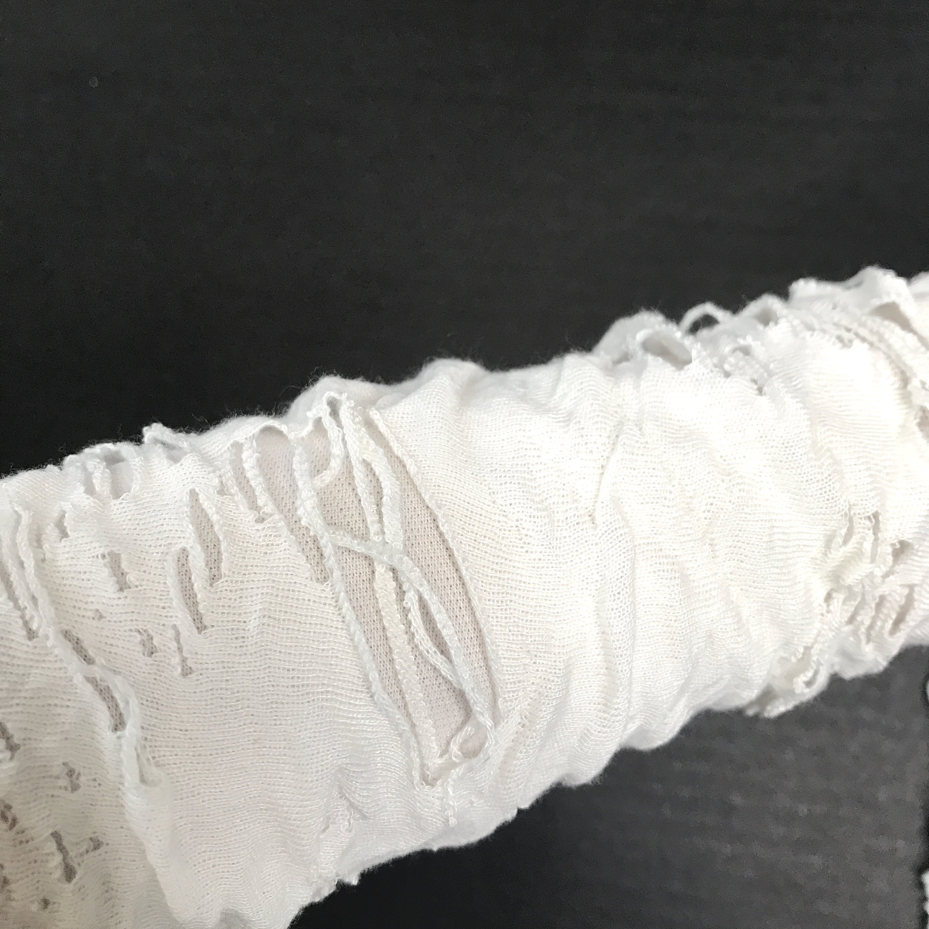 White Mummy Gloves Mens Ghost Outfit Ripped Zombie Costume Cream Arm ...