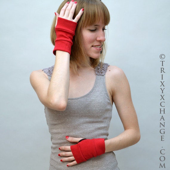 Red cotton gloves store