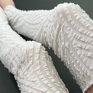 White Mummy Leg Warmers Ruffle Knee Socks Mummy Halloween Costume Over ...