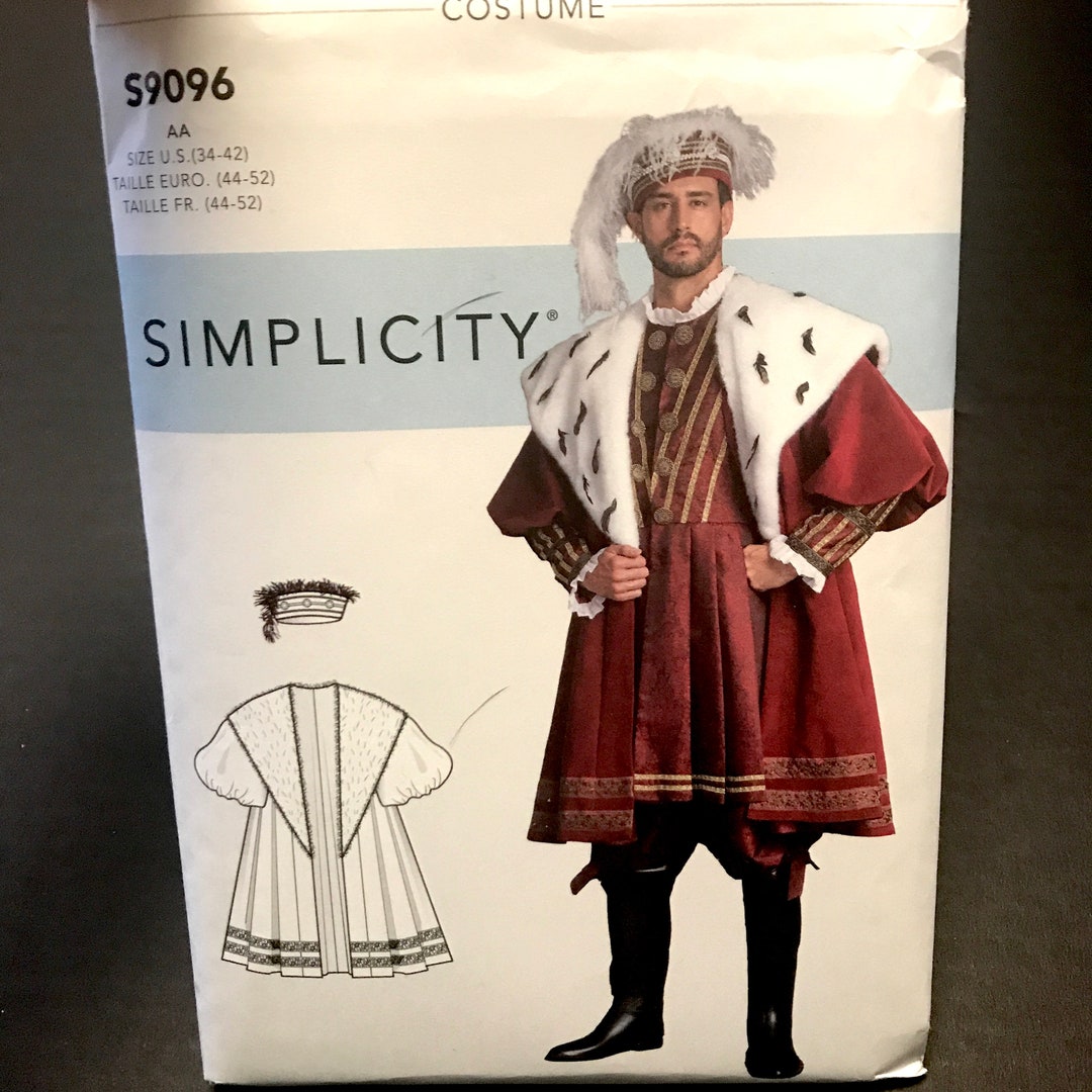 Simplicity Sewing Pattern S9096 Mens King Costume Royalty Fur Coat ...