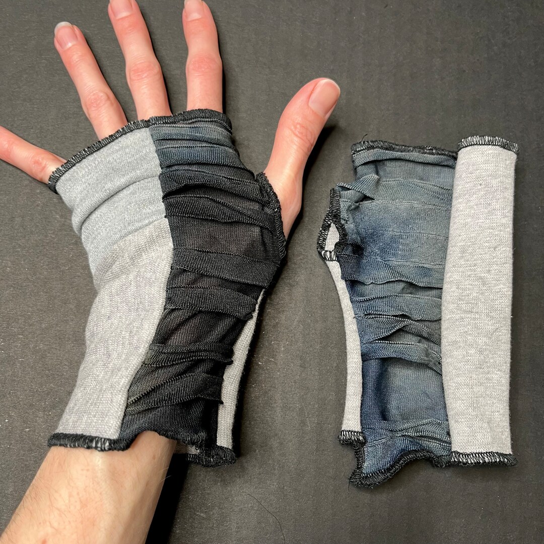 Mummy Fingerless Gloves Halloween Costume Cosplay Arm Covers Wrist ...