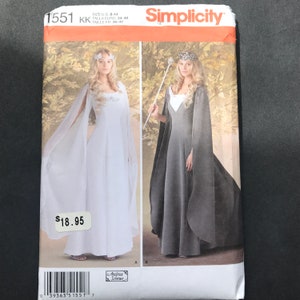 Simplicity Sewing Pattern 1551 Size 8-24 Fairy Mother Princess Dress ...