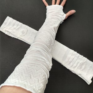 White Straight Jacket Bandage Arm Covers Frankenstein Bride Halloween ...