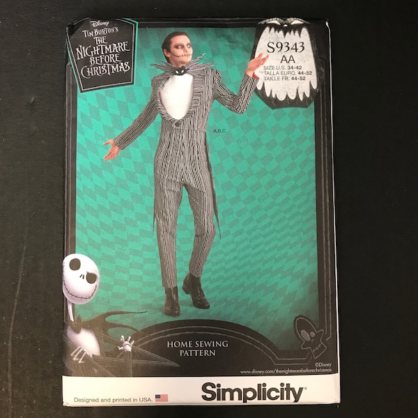 Jack Skellington Costume Pattern - Etsy