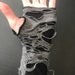 Gray Mummy Gloves Mens Zombie Outfit Ripped Ghost Costume Black Arm ...