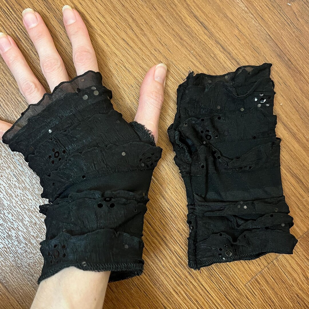 Black Sequin Bandage Gloves Mummy Arm Covers Mummy Bride Halloween ...