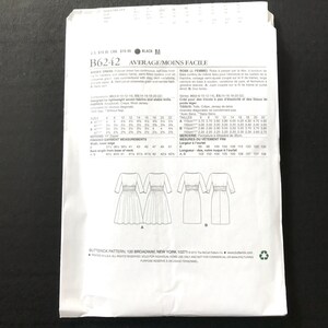 Retro Butterick Sewing Pattern B6242 Vintage Pullover Dress Jersey Knit ...