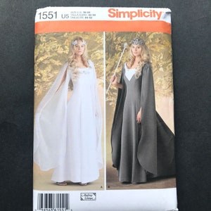 Simplicity Sewing Pattern 1551 Size 8-24 Fairy Mother Princess Dress ...
