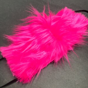 Neon Green Monster Fur Face Mask Adult Halloween Costume Dog Outfit Cat ...