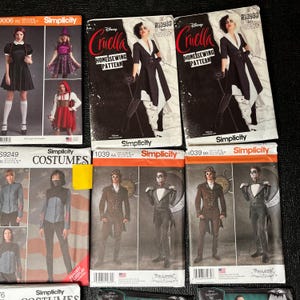 21 Simplicity Cosplay Costume Patterns Bundle Lot Womens Mens Trench ...