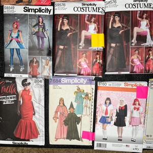 21 Simplicity Cosplay Costume Patterns Bundle Lot Womens Mens Trench ...