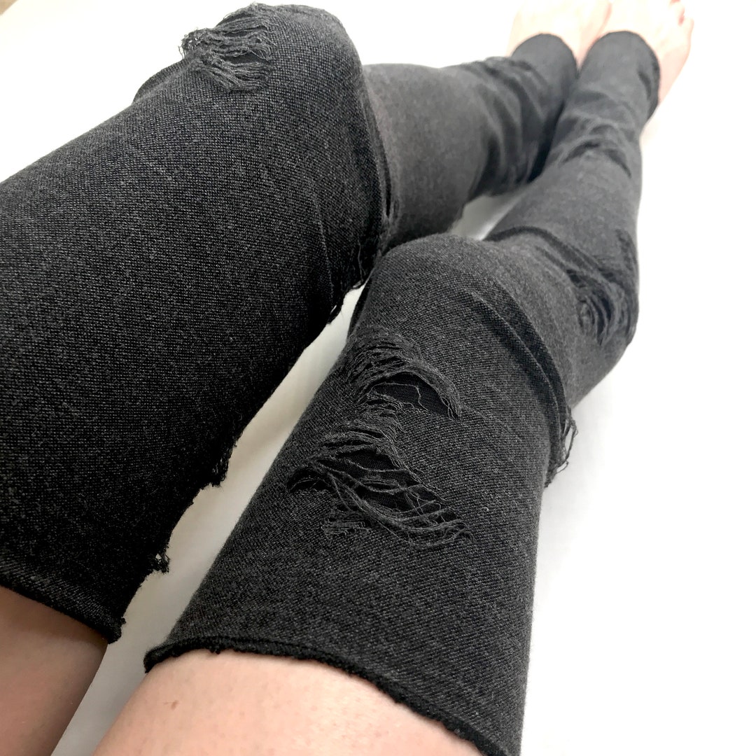 Mummy Knee Socks Cut Out Leg Warmers Gray Zombie Leg Covers Cosplay ...