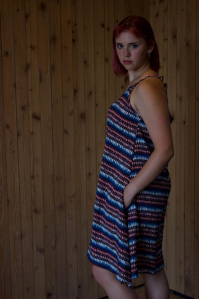 Spagetti Strap Sundress, Beach Cover-ups, Made in USA Soft Halter Dress ...