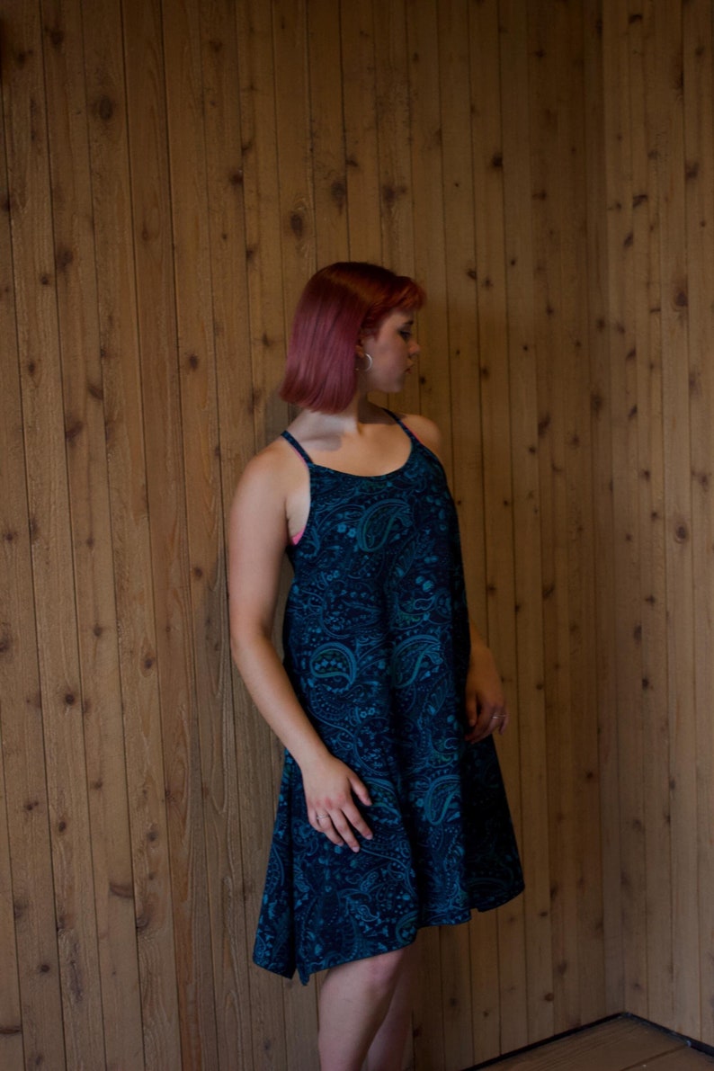 Spagetti Strap Sundress, Beach Cover-ups, Made in USA Soft Halter Dress ...