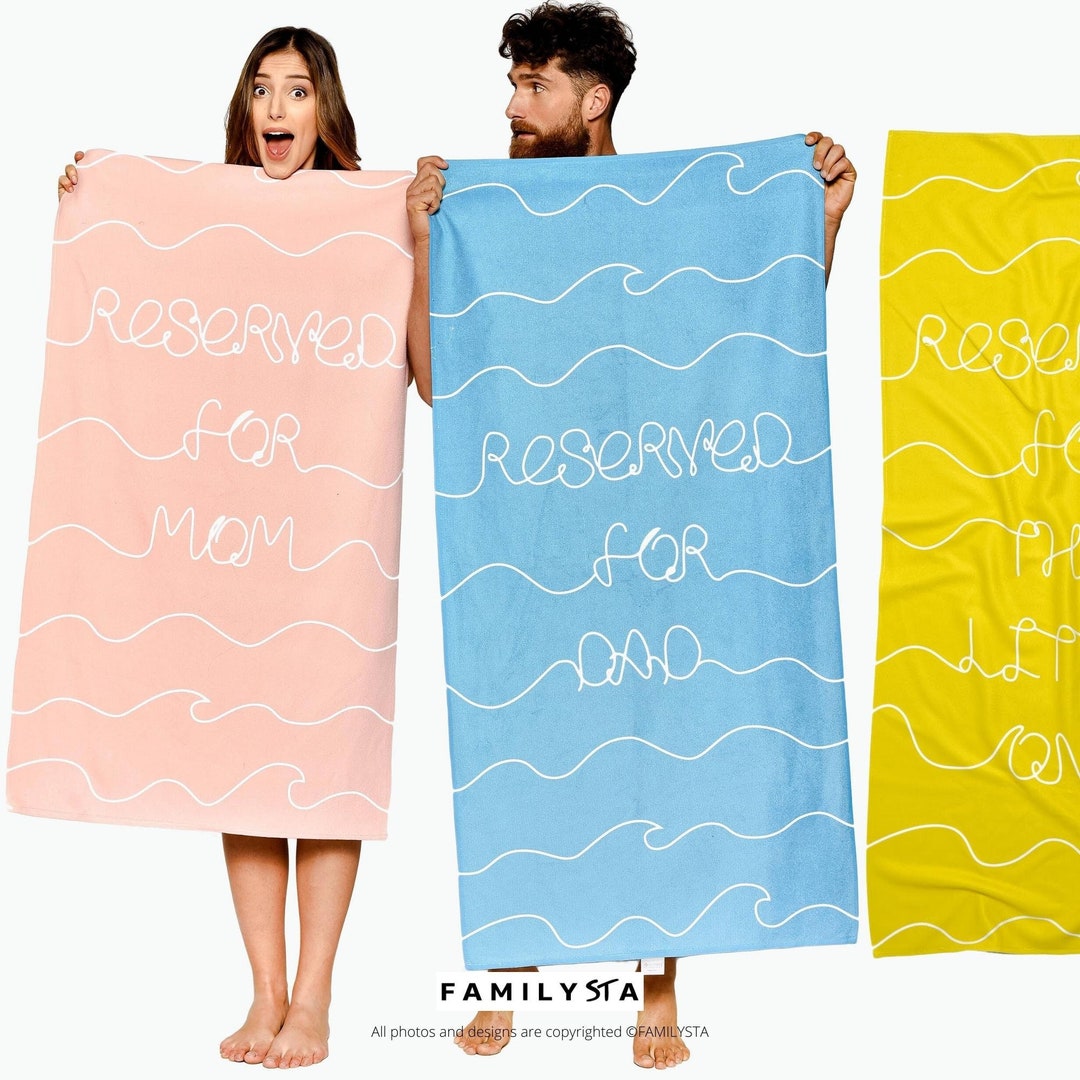 Slogan Towels in Different Colors - Family Beach/bath Towels Perfect ...