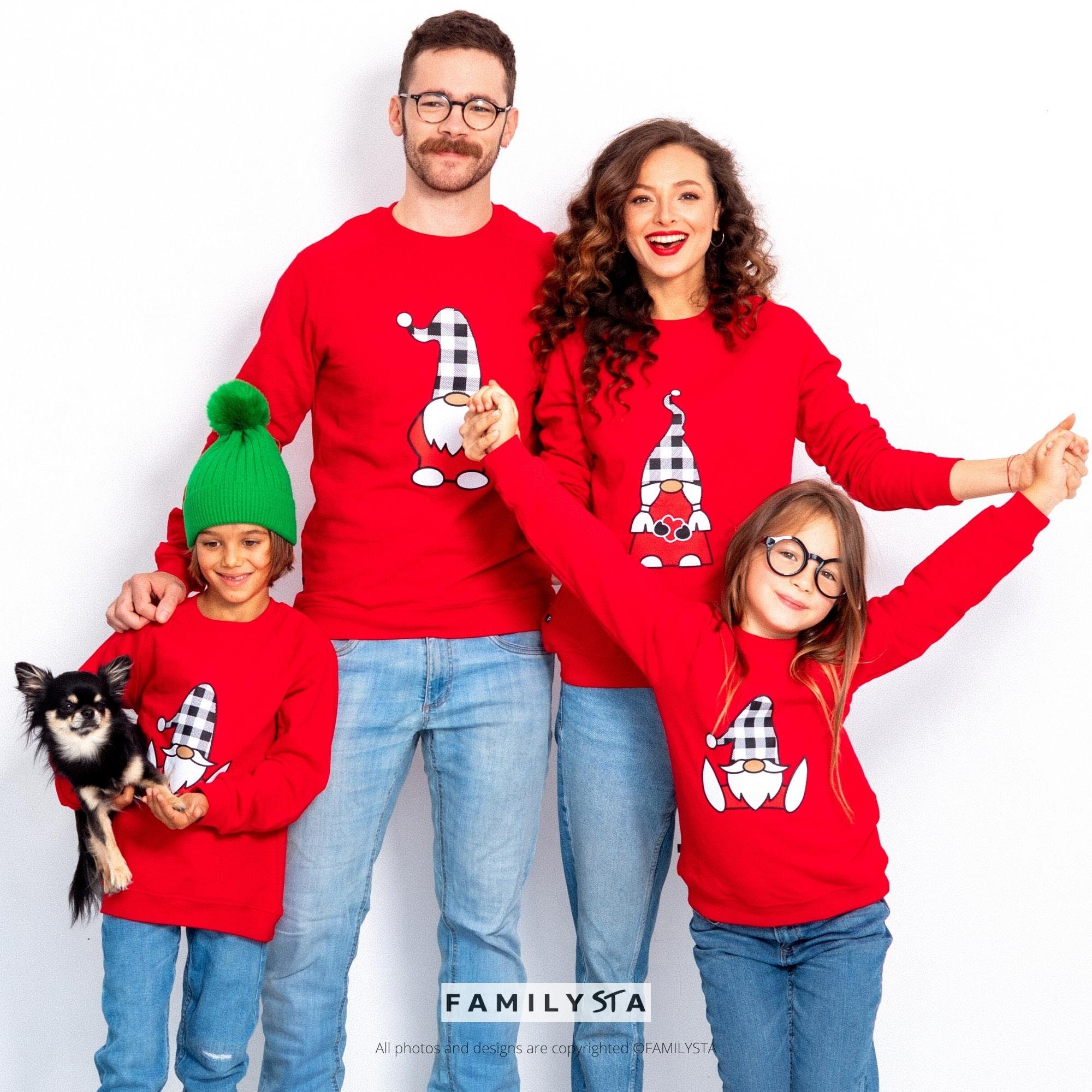 Couple Christmas Sweaters, Matching Sweatshirts, Holiday Pullovers, Red ...