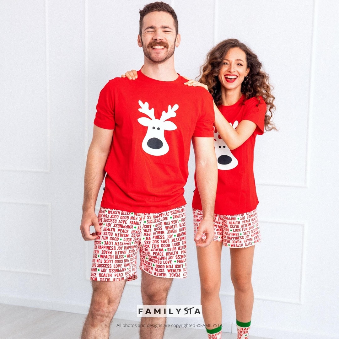 Matching Pajamas Couple Christmas, Gift for Couple Unique, Holiday ...