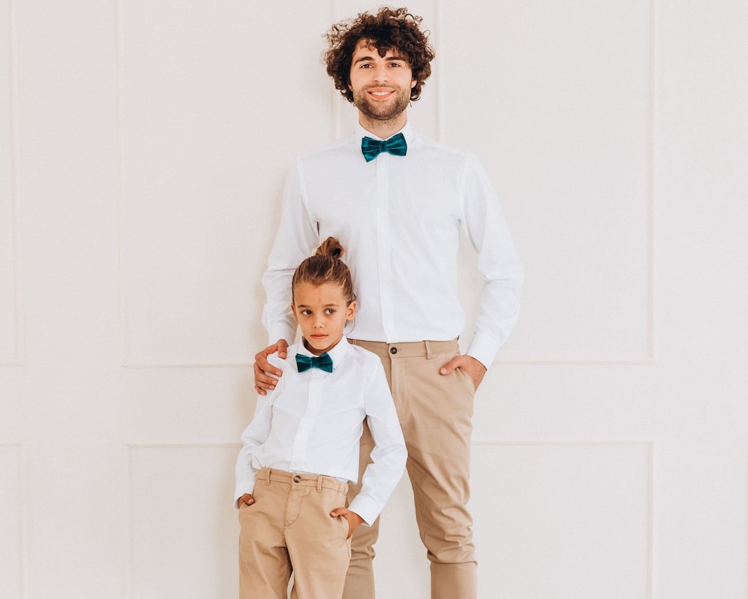 Father and Son Gift, Matching Velvet Bow Ties, Father and Son Matching ...