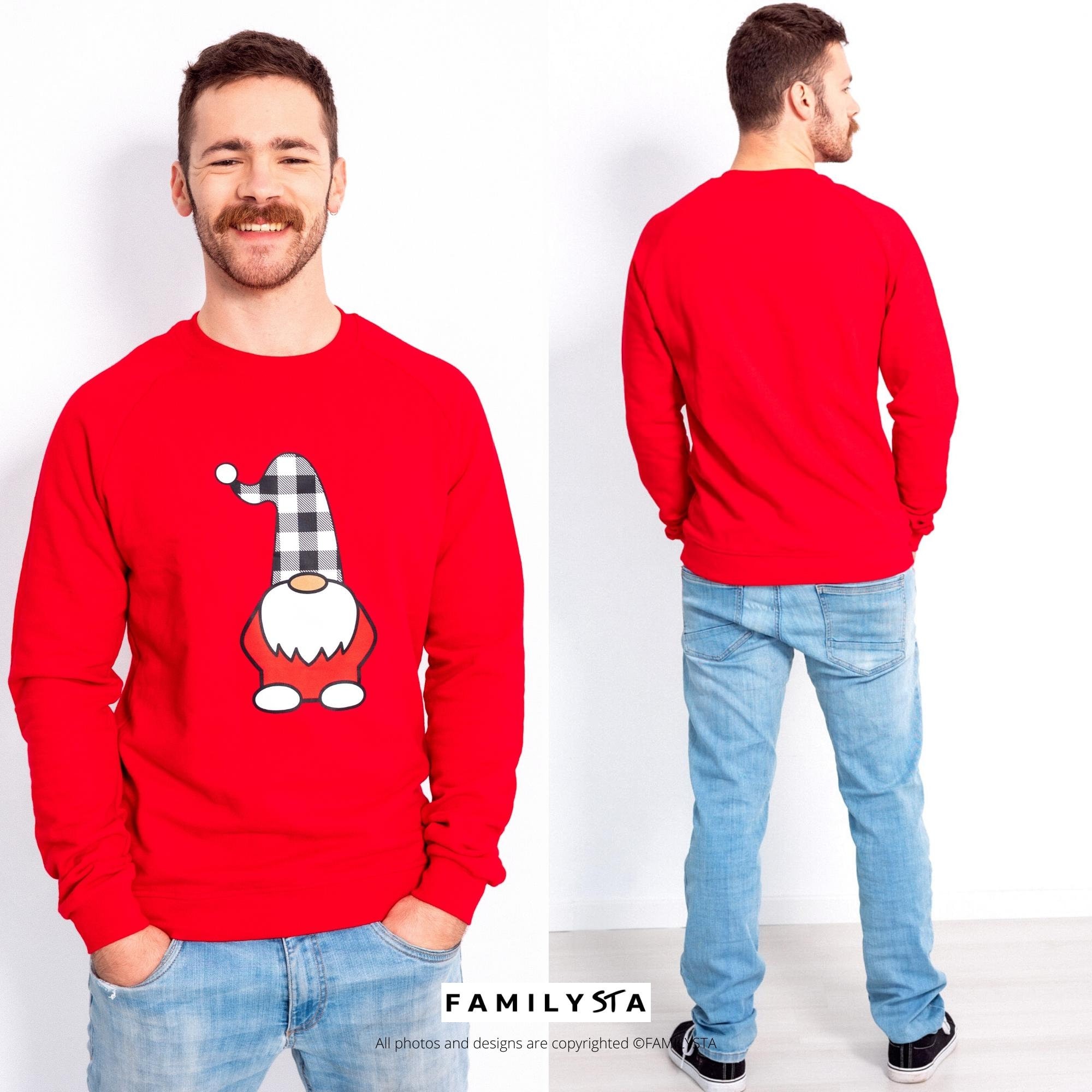 Couple Christmas Sweaters, Matching Sweatshirts, Holiday Pullovers, Red ...