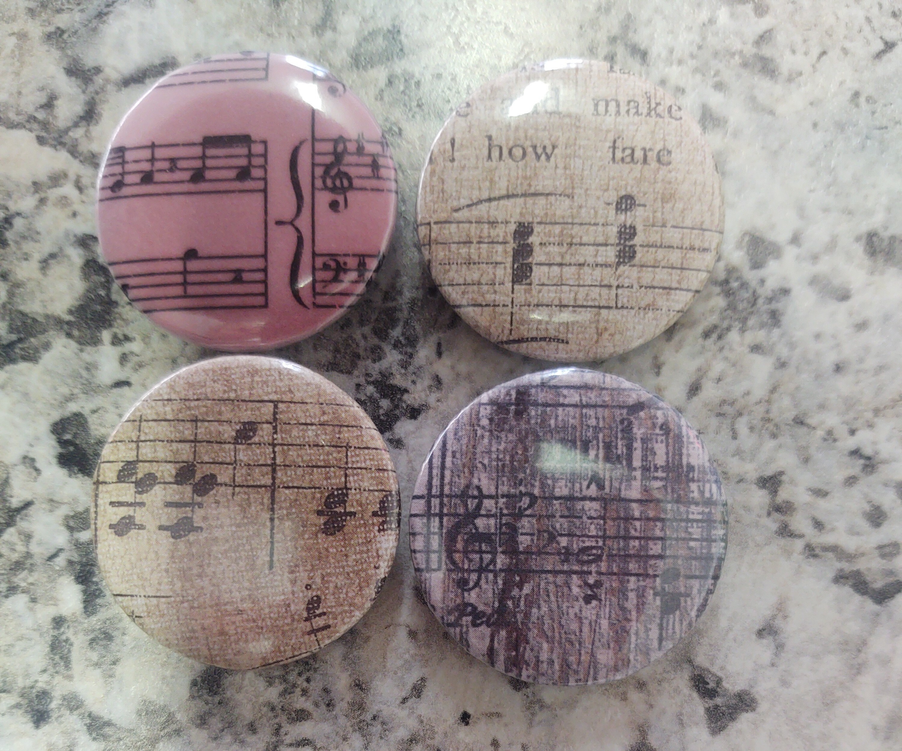 Music Note Pinback Button Badge 1.25 Pinback Pin Choose - Etsy
